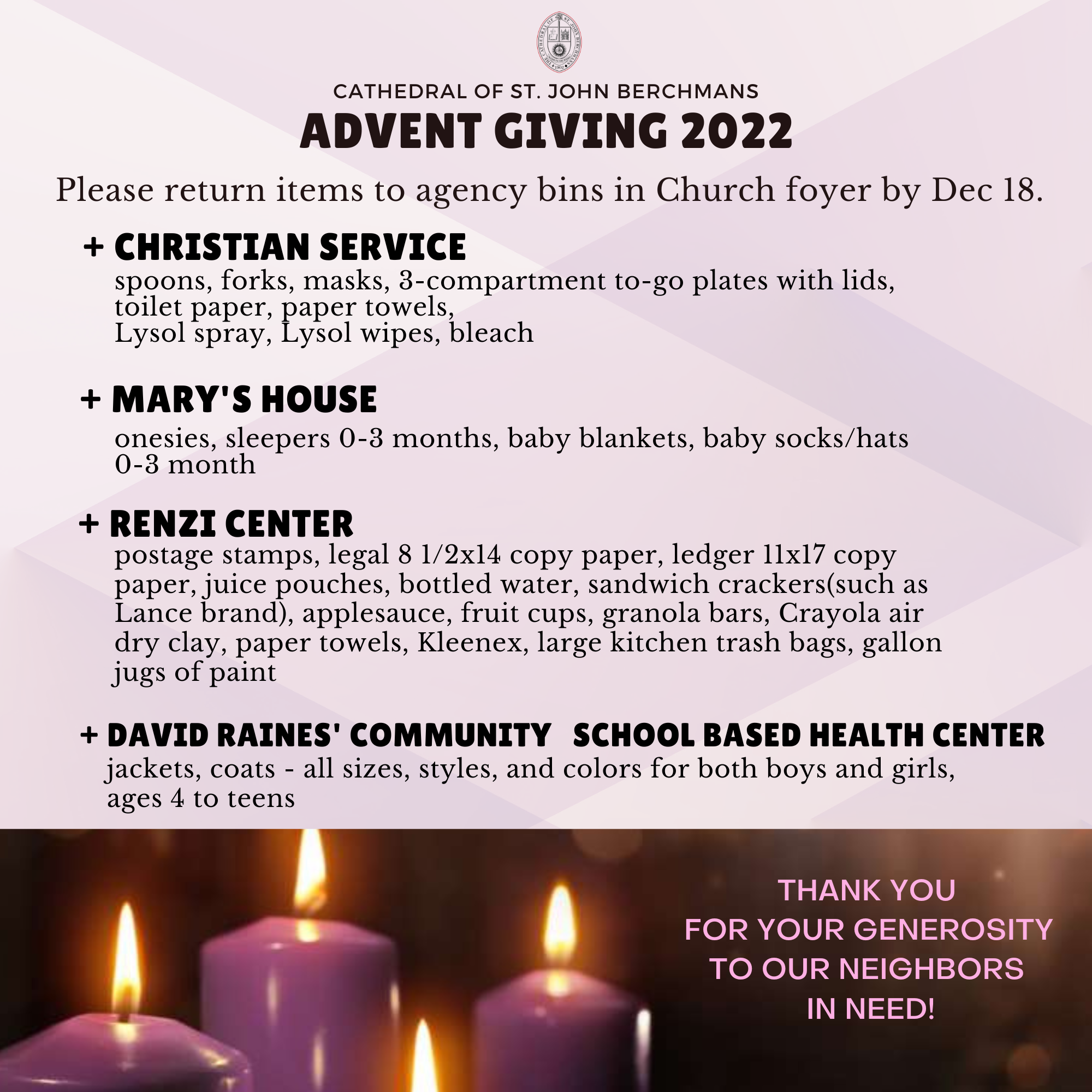 Advent at the Cathedral - Cathedral of St. John Berchmans