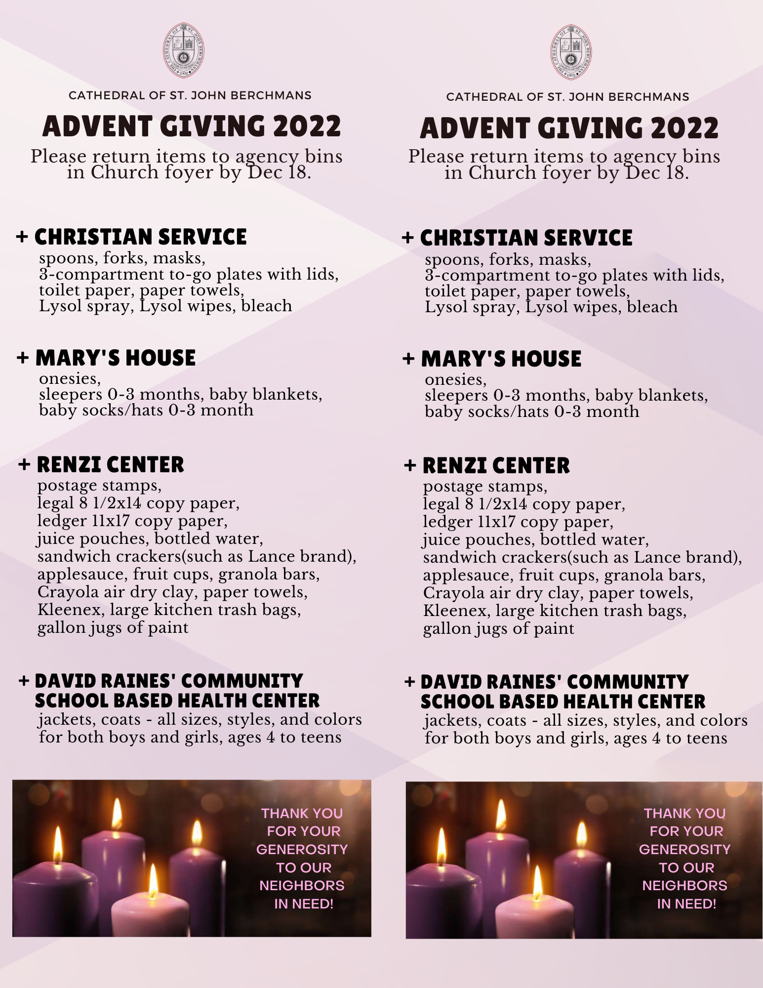 Advent at the Cathedral - Cathedral of St. John Berchmans
